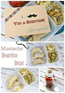 Mustache Bento Box Lunch - Life. Family. Joy