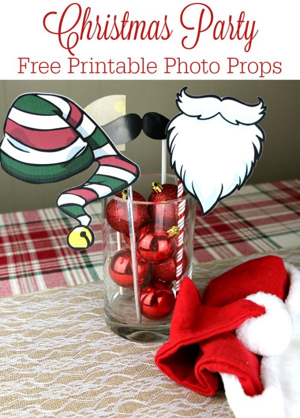 Free Printable Photo Props for a Christmas Party - Life. Family. Joy