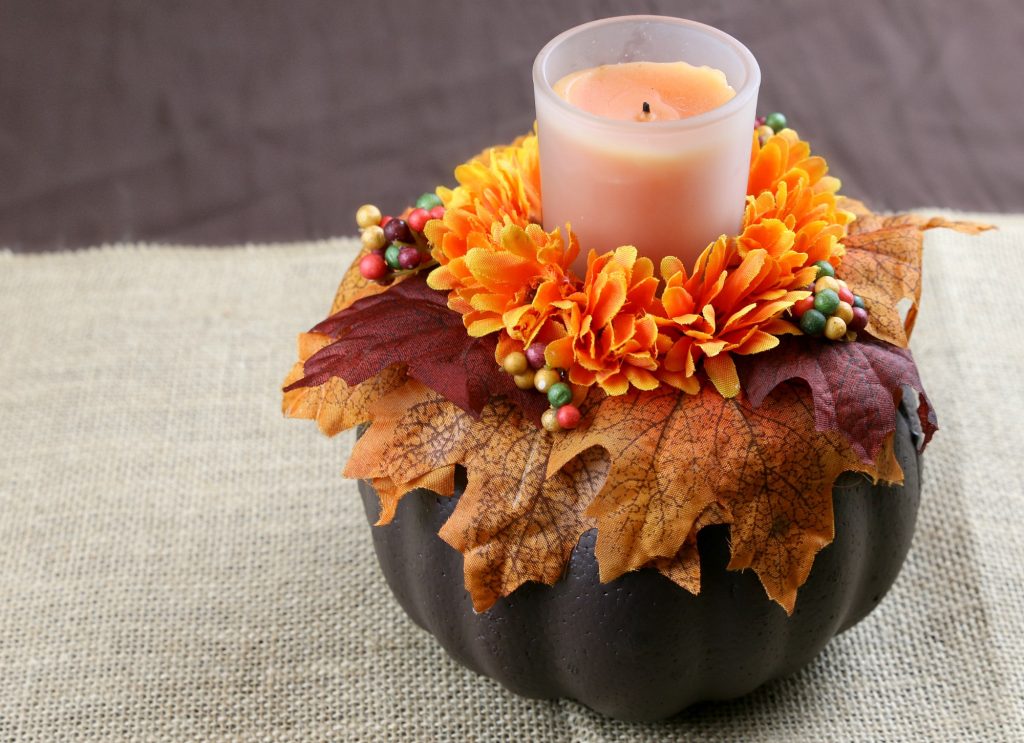 Dollar Store DIY: Fall Pumpkin Candle Holder - Life. Family. Joy
