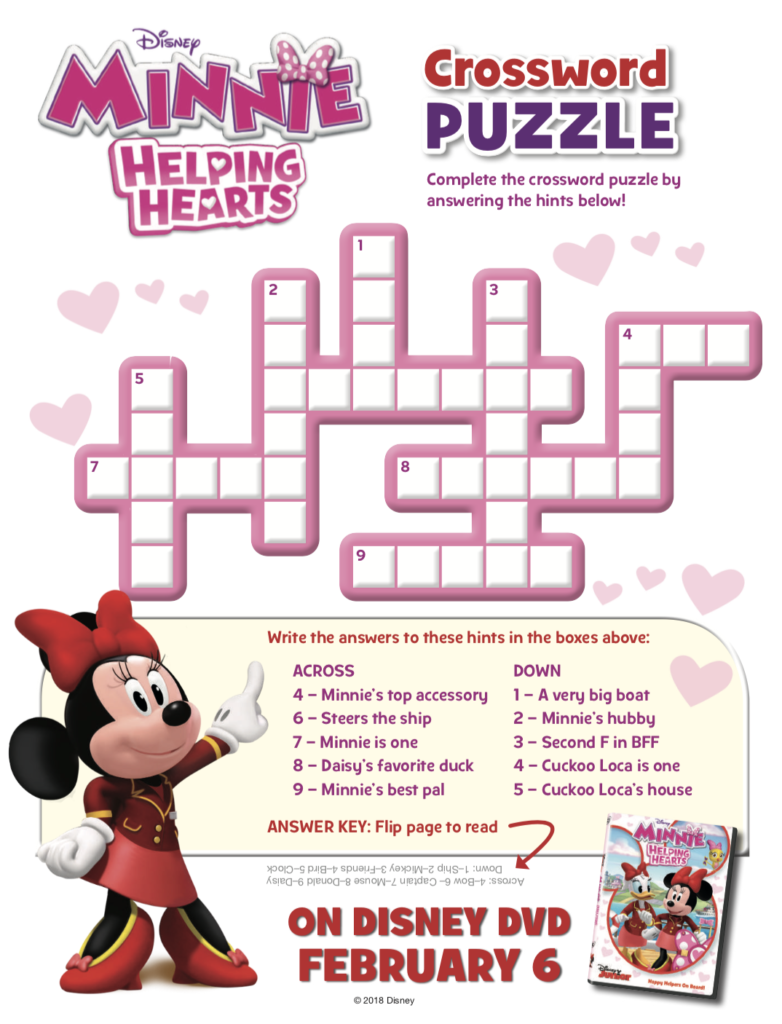 Free Printable Minnie Mouse Activity Sheets + Minnie: Helping Hearts ...
