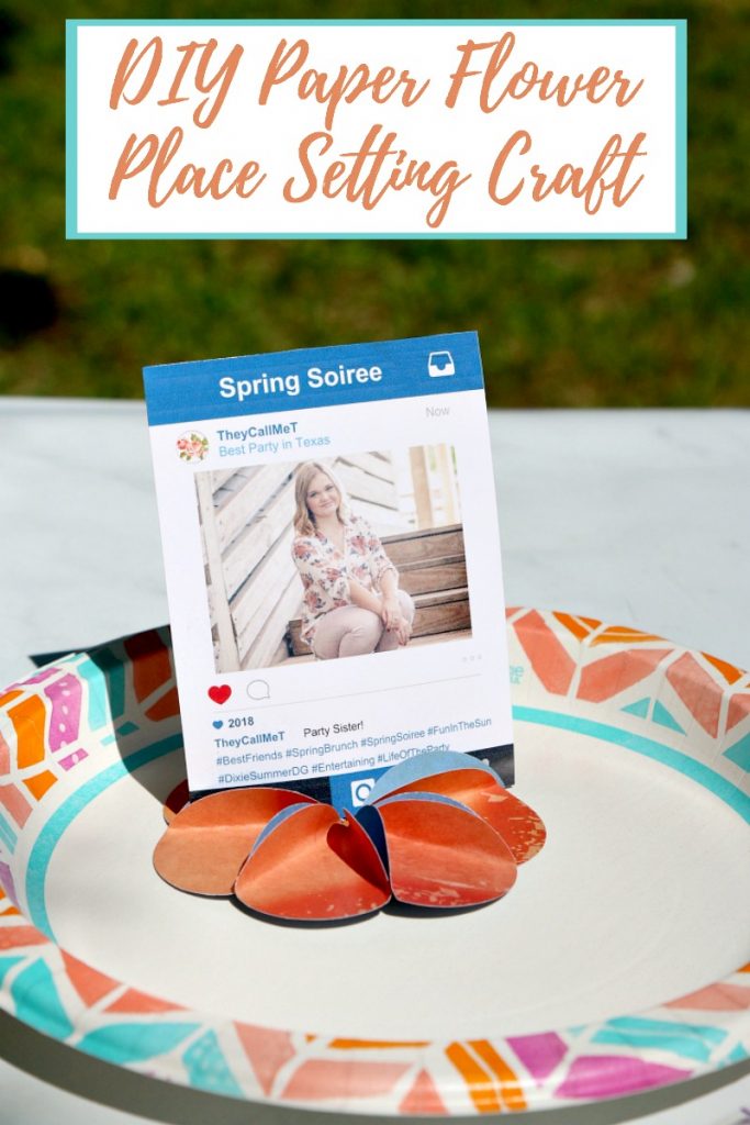 DIY Paper Flower Spring Place Setting Craft - Life. Family. Joy