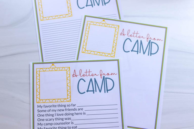 Letter From Camp: Printable For Kids - Life. Family. Joy