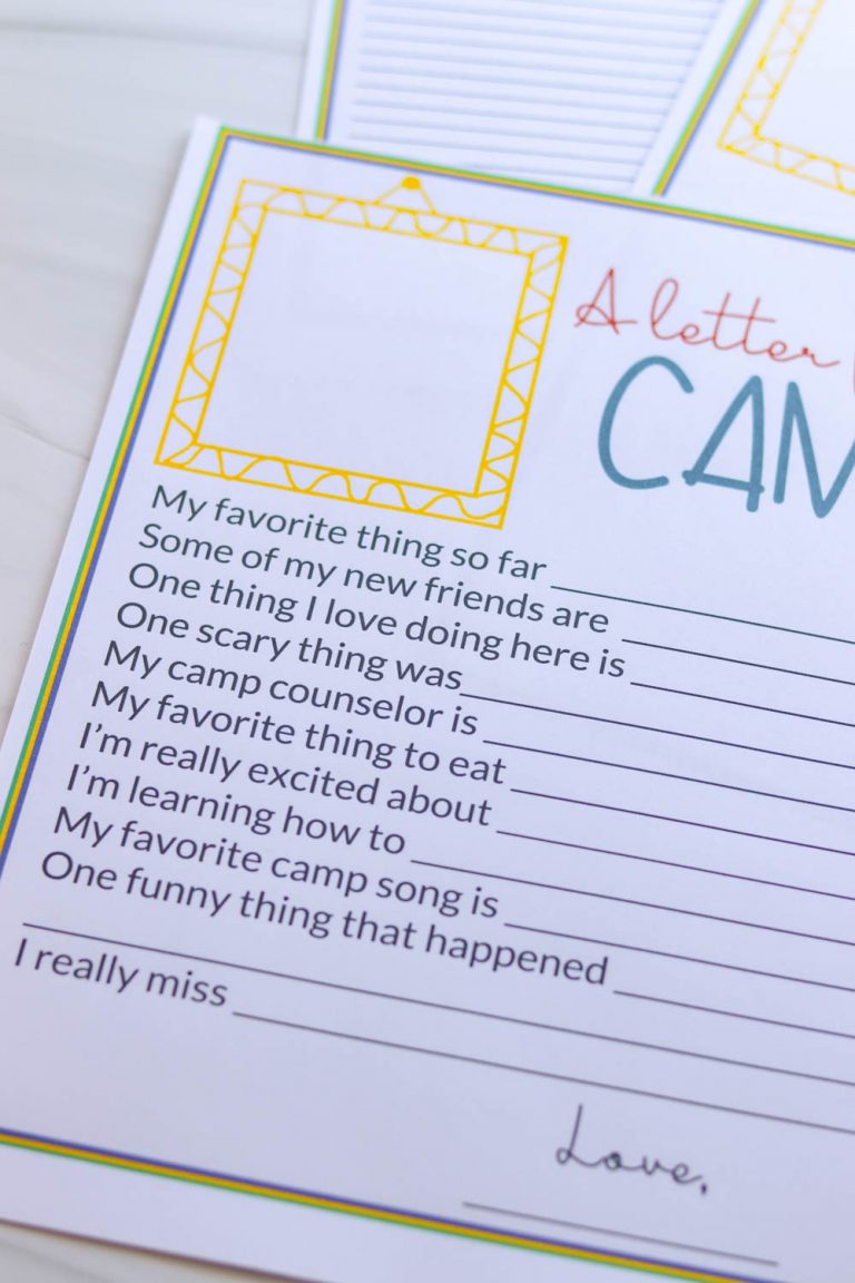 Letter From Camp: Printable For Kids - Life. Family. Joy