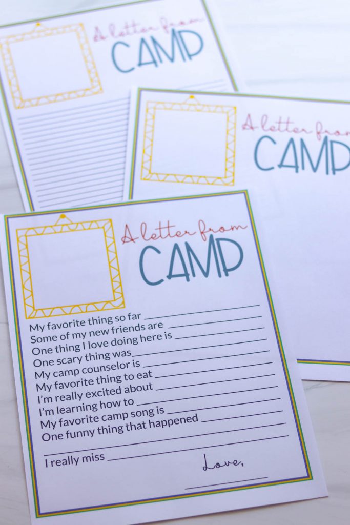 Letter From Camp: Printable For Kids - Life. Family. Joy
