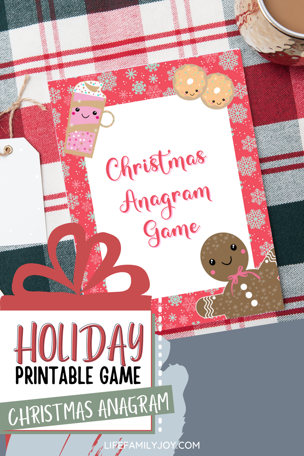 Christmas Printable: Christmas Anagram Activity - Life. Family. Joy